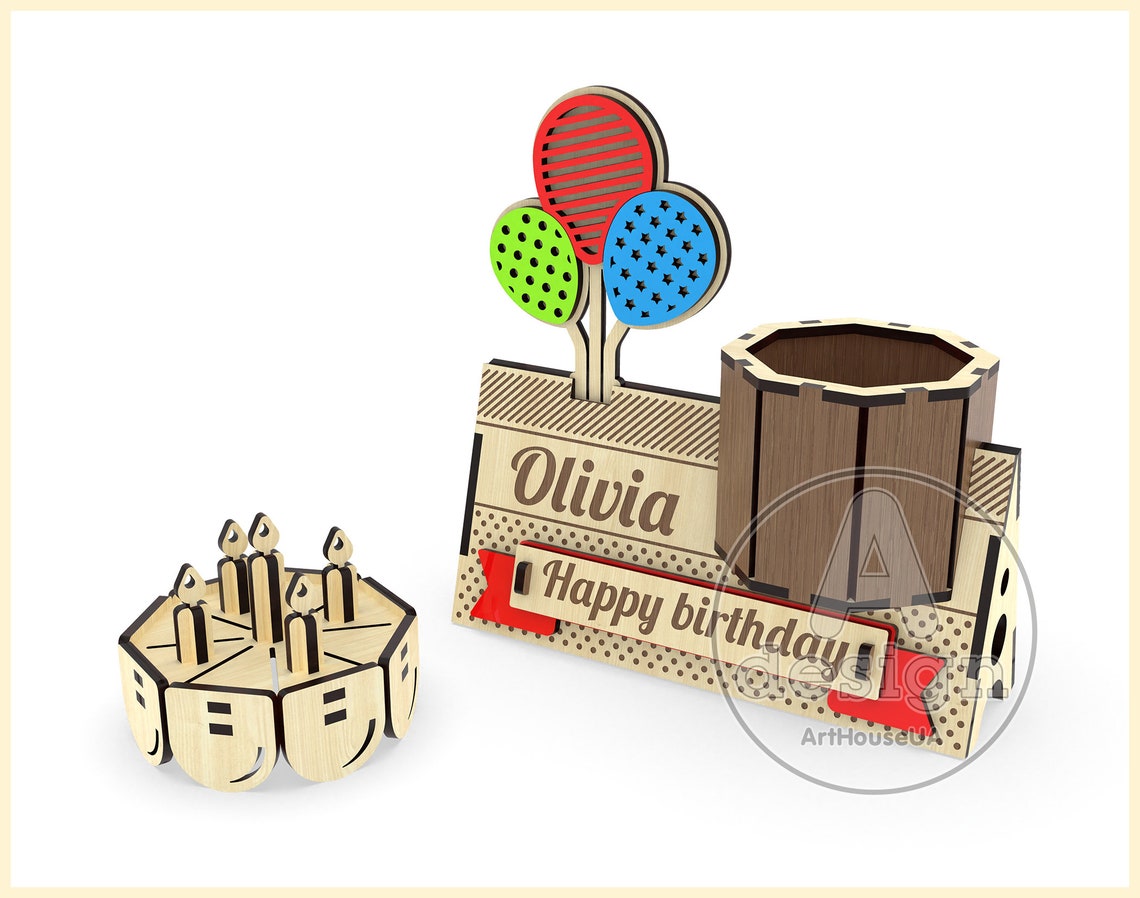 Gift Box in a Card SVG Vector File for a Laser Cutter and Glowforge ...