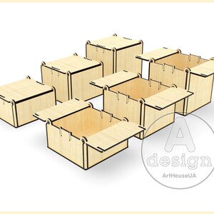 75 Different Sizes of Boxes With Two Flip up Lids Vector Files - Etsy