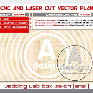 Box for USB Vector, Wedding Story Usb Case, Box Laser Cut Vector File ...