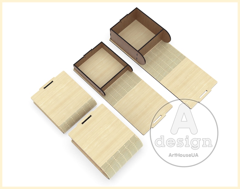 50 Different Sizes Boxes With Flexible Flip up Lid Vector for - Etsy