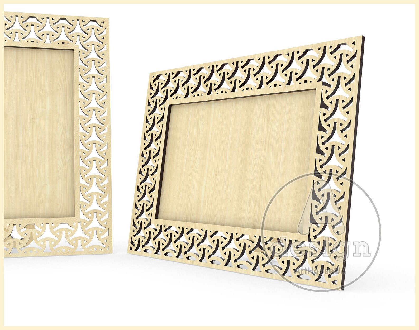 Photo Frame Vector File, Laser Cut Photo Frame, Wall Art Photo Frame ...