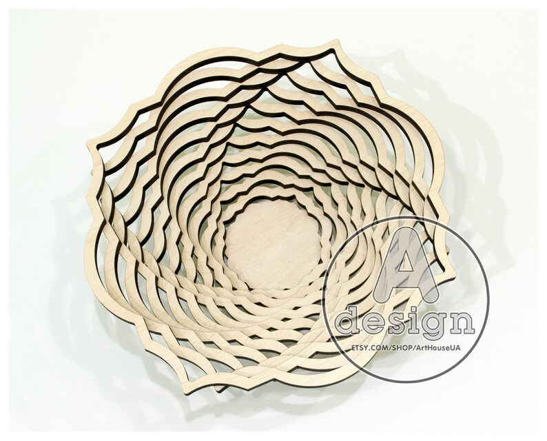 Bowl Laser Cut Vector File DXF, Basket Vector, Dish for Fruit Vector ...