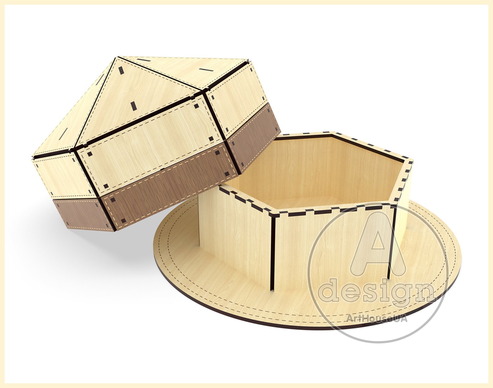 Wide Brim Hat Box Laser Cutting SVG Vector File Candy Box - Etsy