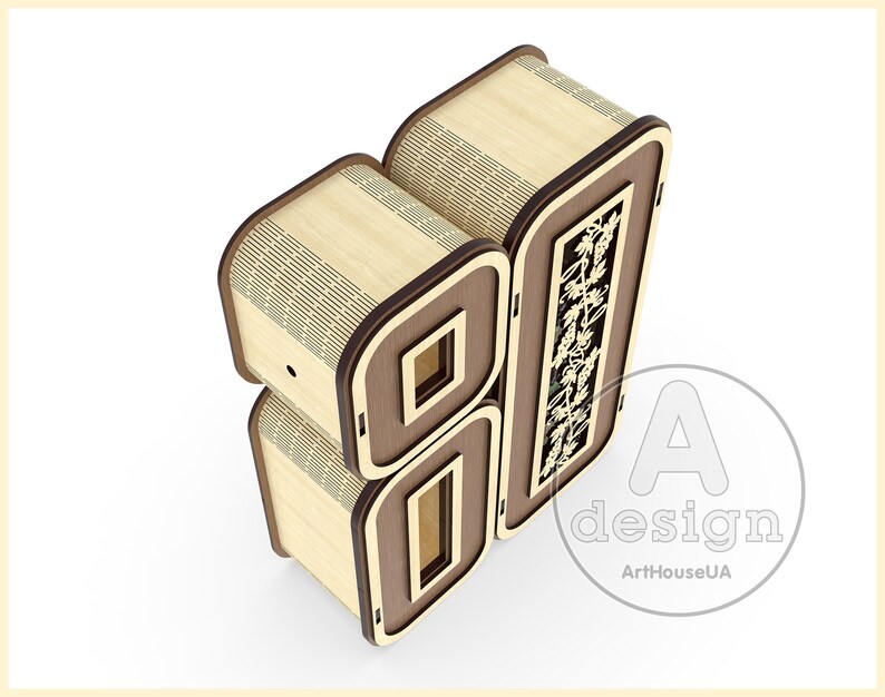 80th Anniversary Gift Wine Box Laser Cut Vector File, 80th Birthday ...