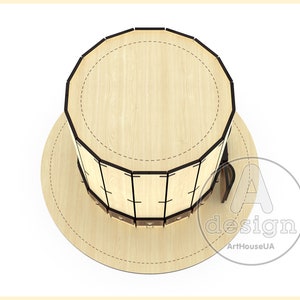 Top Hat Like Box Laser Cut Vector File and Glowforge Ready SVG, Gift ...