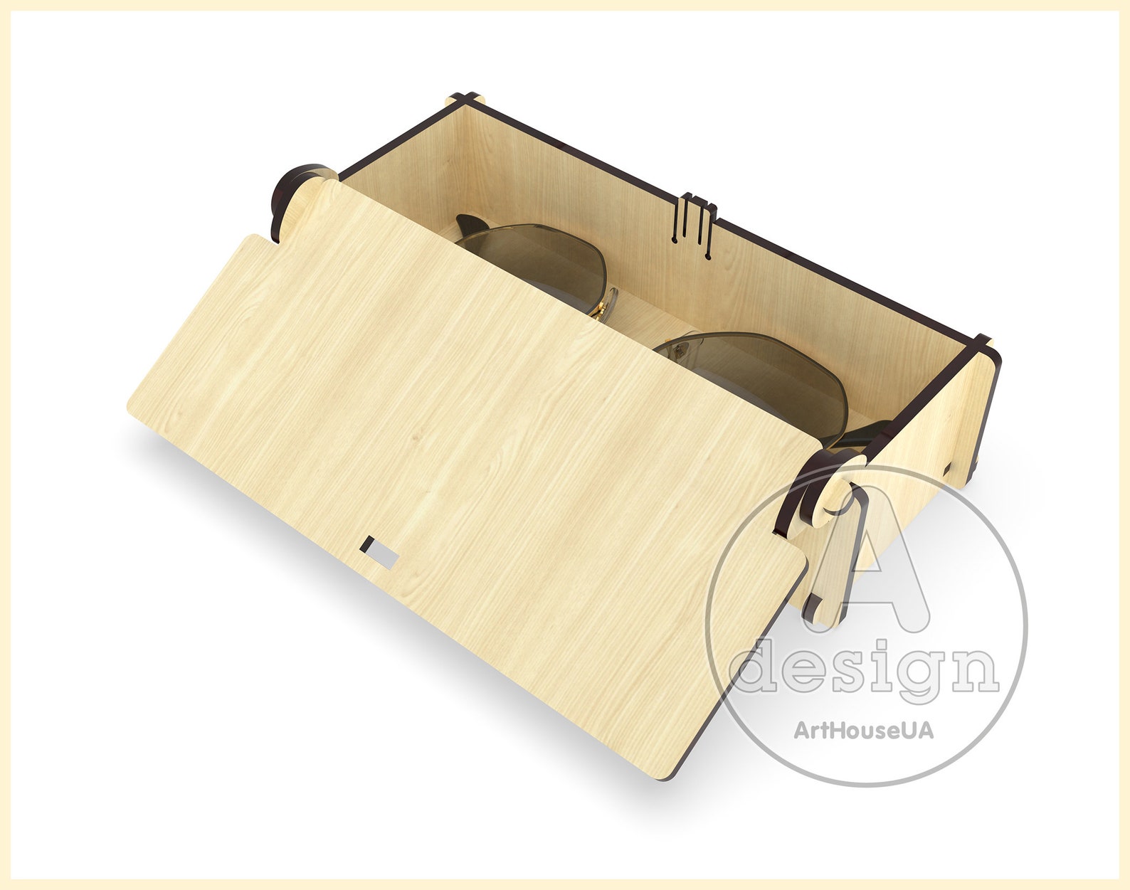 Glasses Case Vector File Wooden Case for Sun Glasses - Etsy