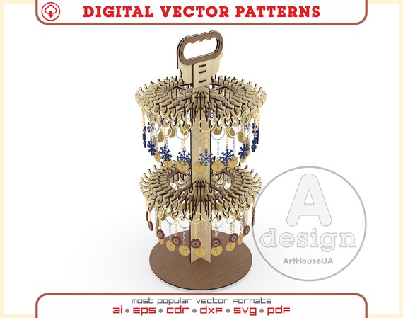 Display for 96 Keychains Laser Cut Vector SVG Keychains - Etsy