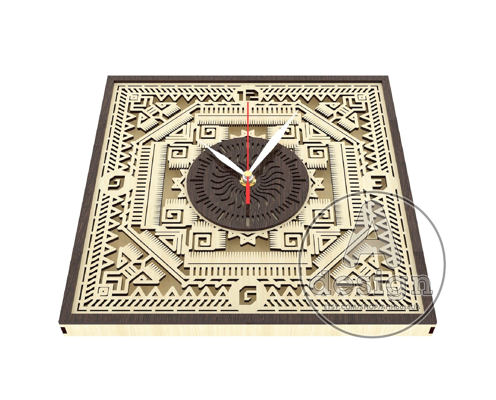 Wall Clock Pattern Clock Vector Clock Laser Cut Laser Cut - Etsy