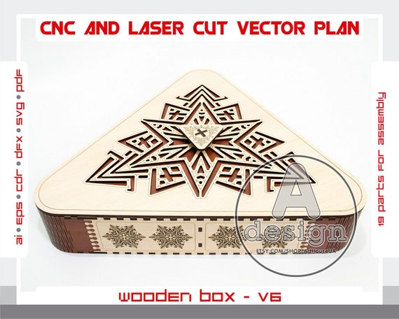 Wooden Box Gift Box Laser Cut Box Vector Plan Plywood Box - Etsy