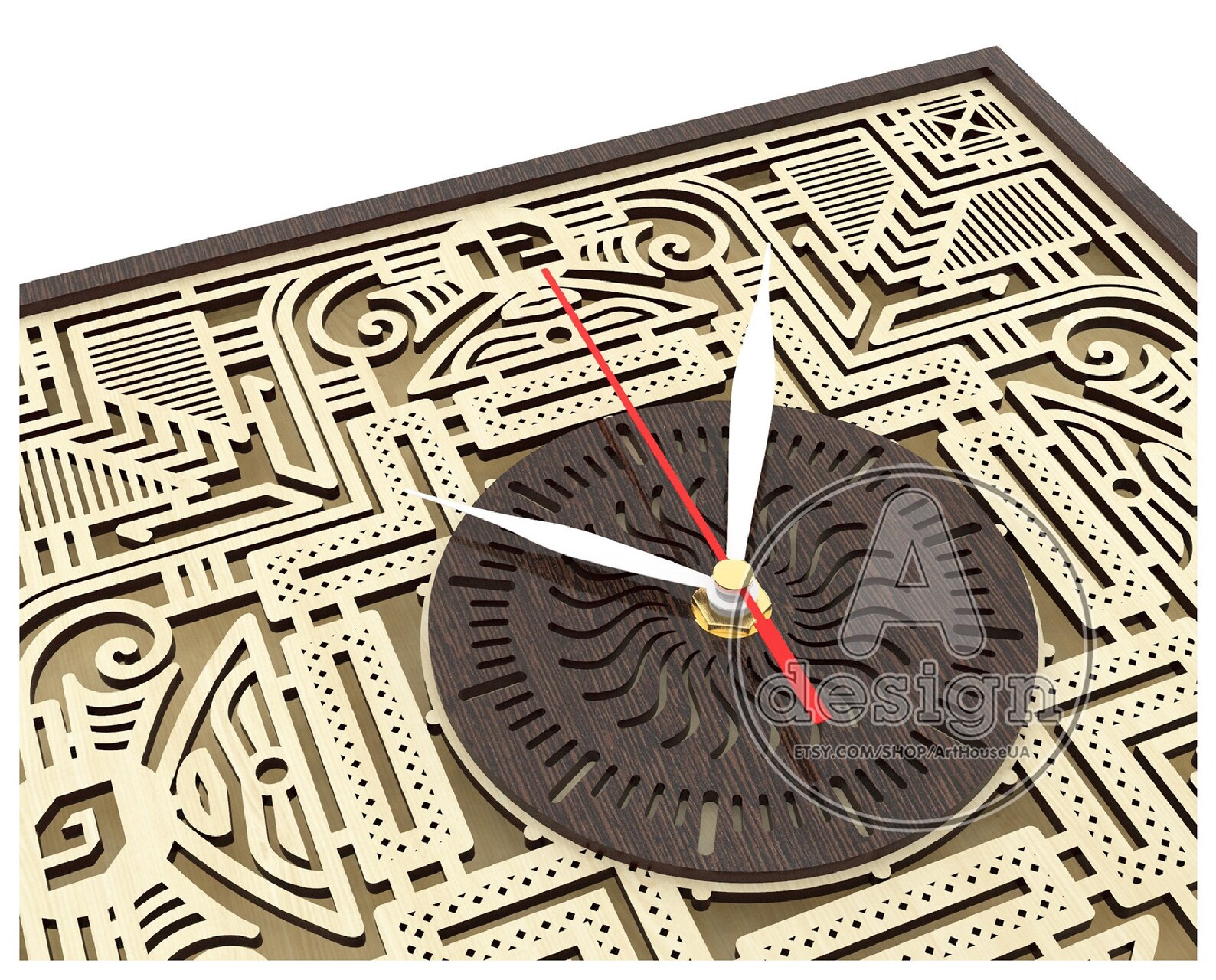 Wall Clock Pattern Clock Vector Clock Laser Cut Laser Cut | Etsy