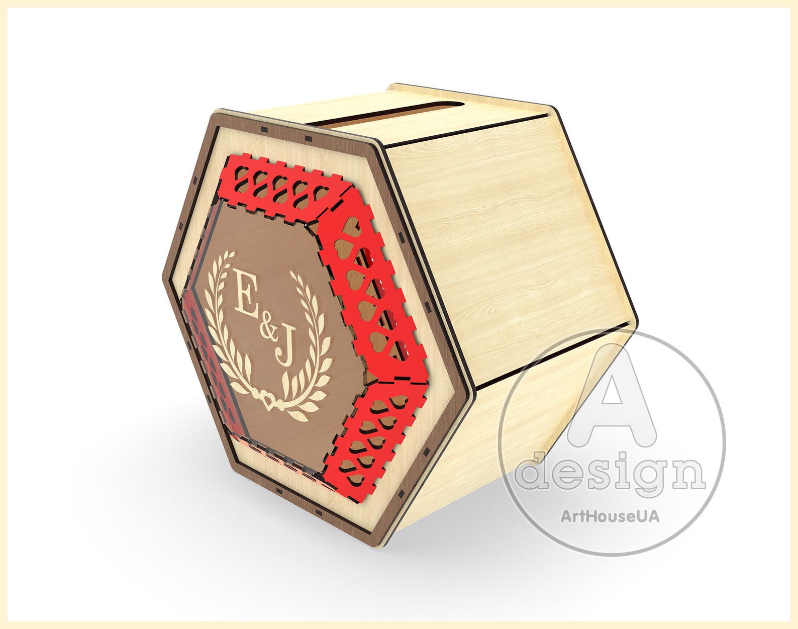 Wedding Card Box Vector SVG File for Laser Cut and Glowforge - Etsy