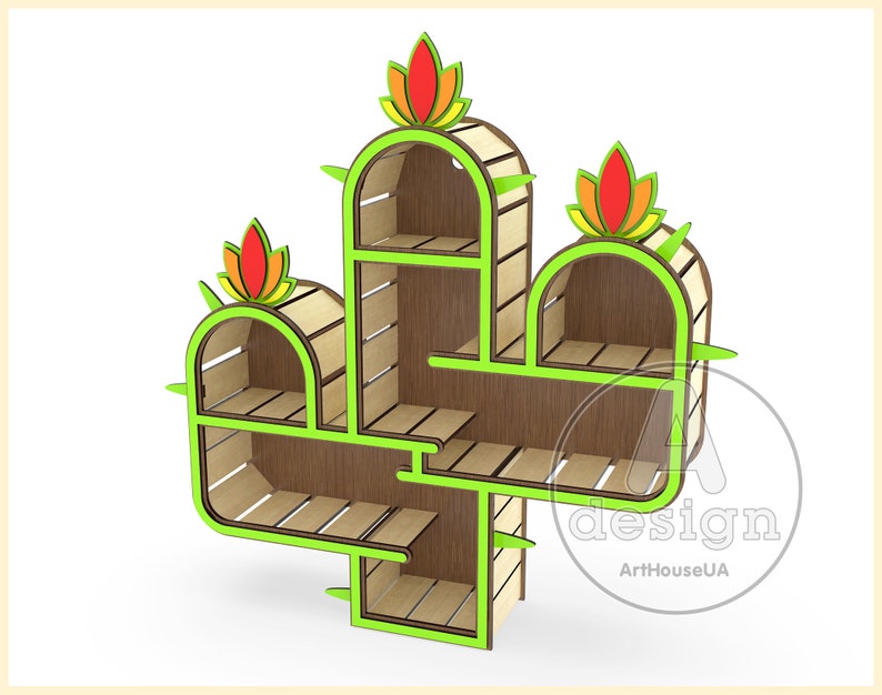 Cactus Shelf Vector Phone Stand Tablet Stand Book Shelf - Etsy