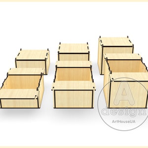 75 Different Sizes of Boxes With Two Flip up Lids Vector Files - Etsy