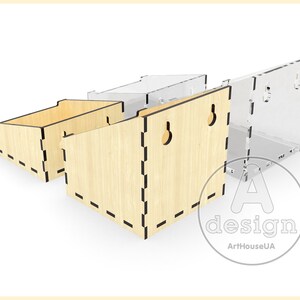 50 Boxes of Different Sizes Without a Lid, Vector Laser Cutting ...