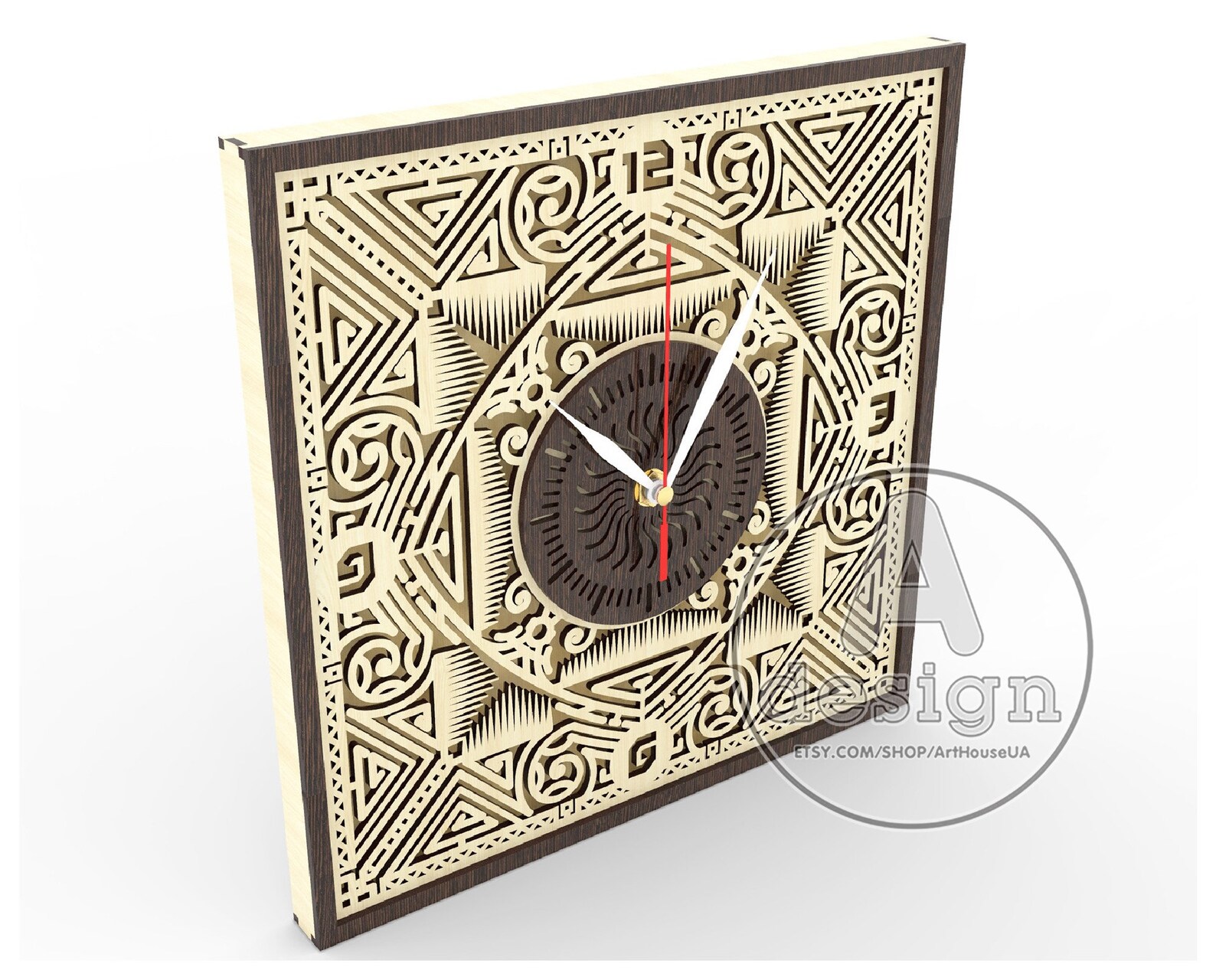 Wall Clock Pattern Clock Vector Clock Laser Cut Laser Cut - Etsy