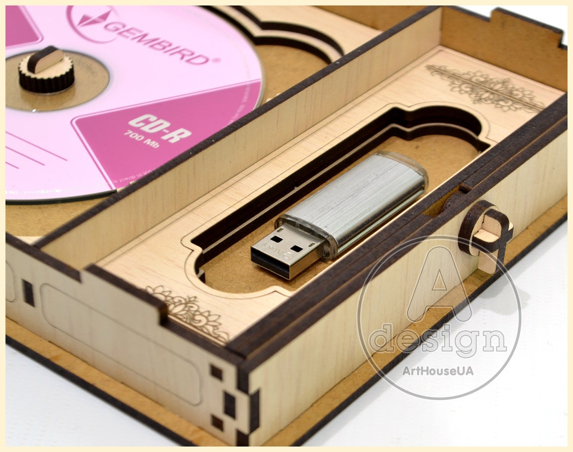 Storage Boxes for CD DVD & Blu-ray Discs, Cd Dvd Usb Wooden Box, Usb ...