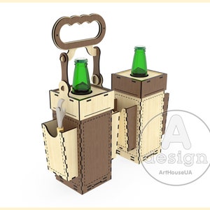 500ml Beer Holder Box Vector File Laser Cut Machine Beer - Etsy