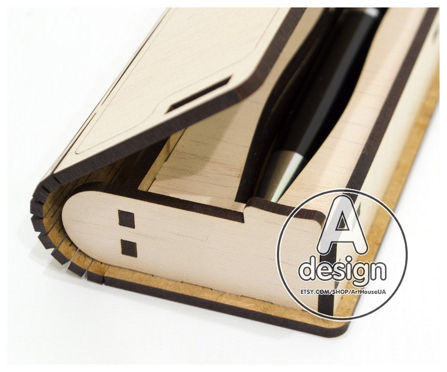 Wooden pen case Pen box Pen case Luxury pen case Vector | Etsy