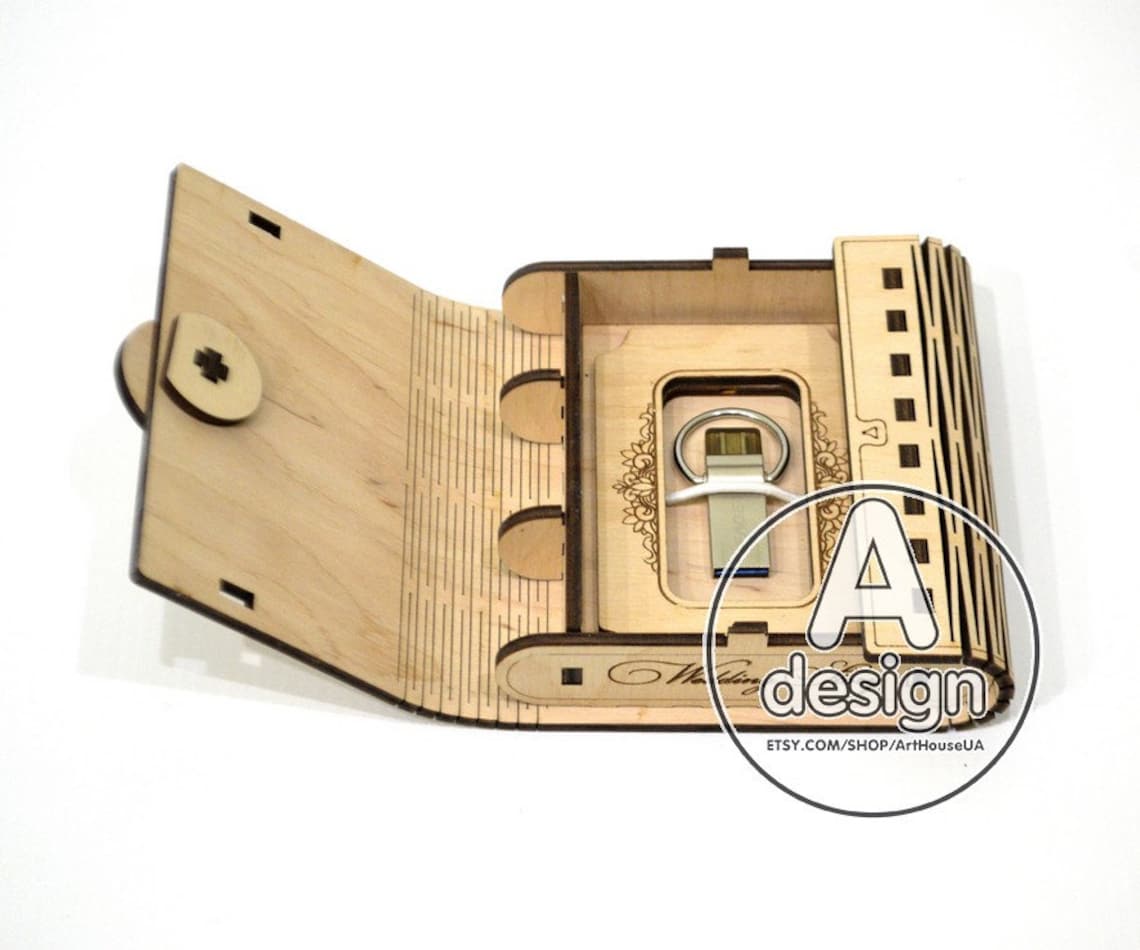 Box for USB Vector Wedding Story Usb Case Box Laser Cut - Etsy