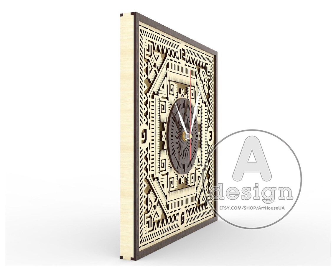 Wall Clock Pattern Clock Vector Clock Laser Cut Laser Cut - Etsy