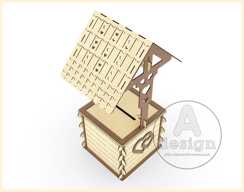 Wishing Well Laser Files WW-V1 Wedding Well SVG Cut File - Etsy