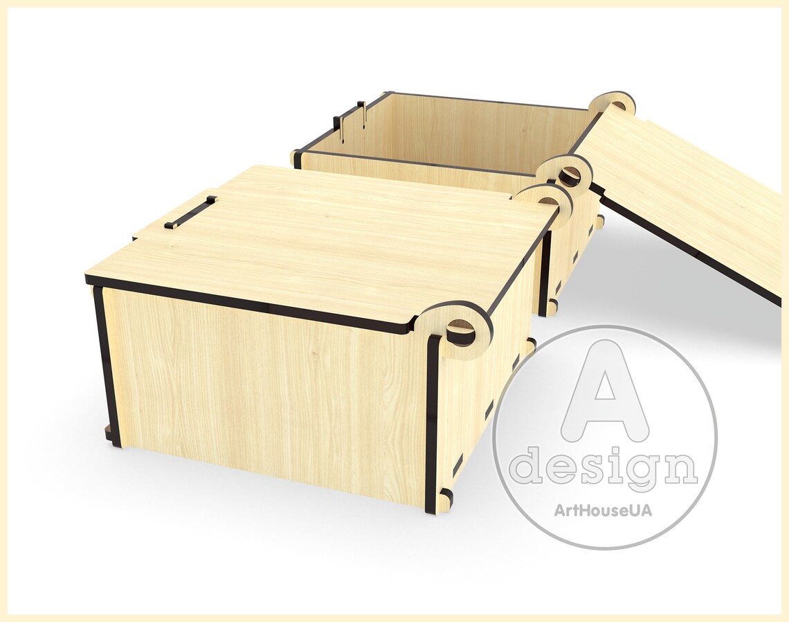 25 Different Sizes Boxes With Flip up Lid Vector File for - Etsy