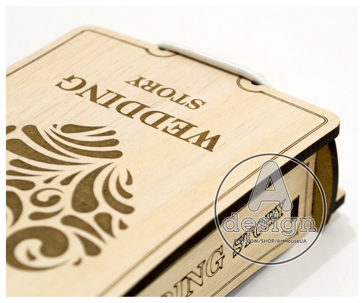 Box for USB vector Wedding story usb case Box laser cut | Etsy