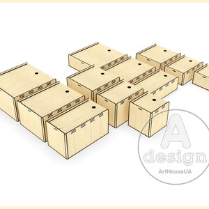 12 Different Sizes Boxes With Slide Lid Vector File for Laser Cut ...