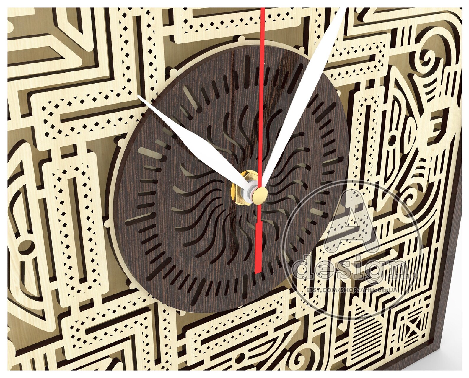 Wall Clock Pattern Clock Vector Clock Laser Cut Laser Cut | Etsy
