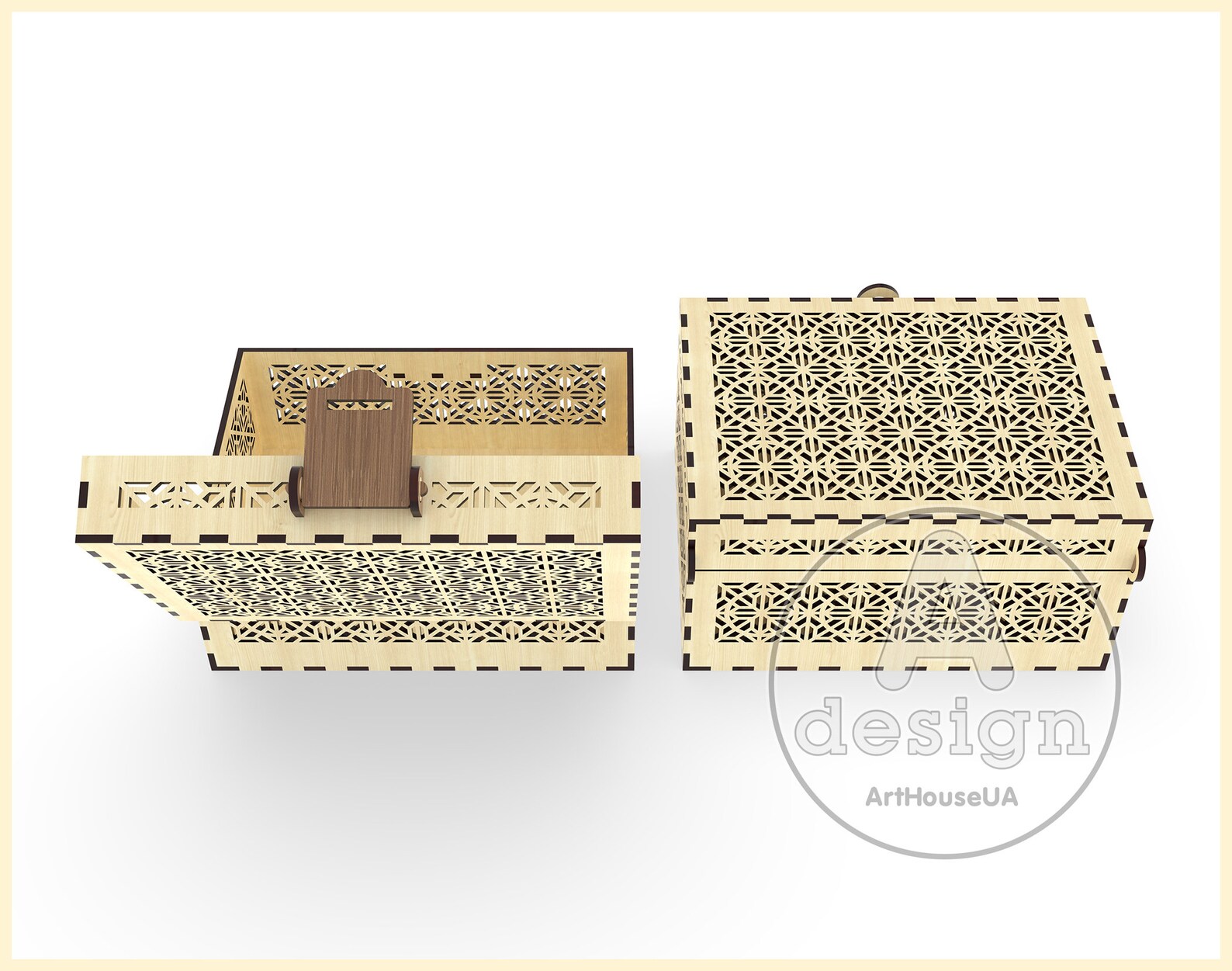 Jewelry Box SVG Vector for Laser Cut, Unique Box for Threads and ...