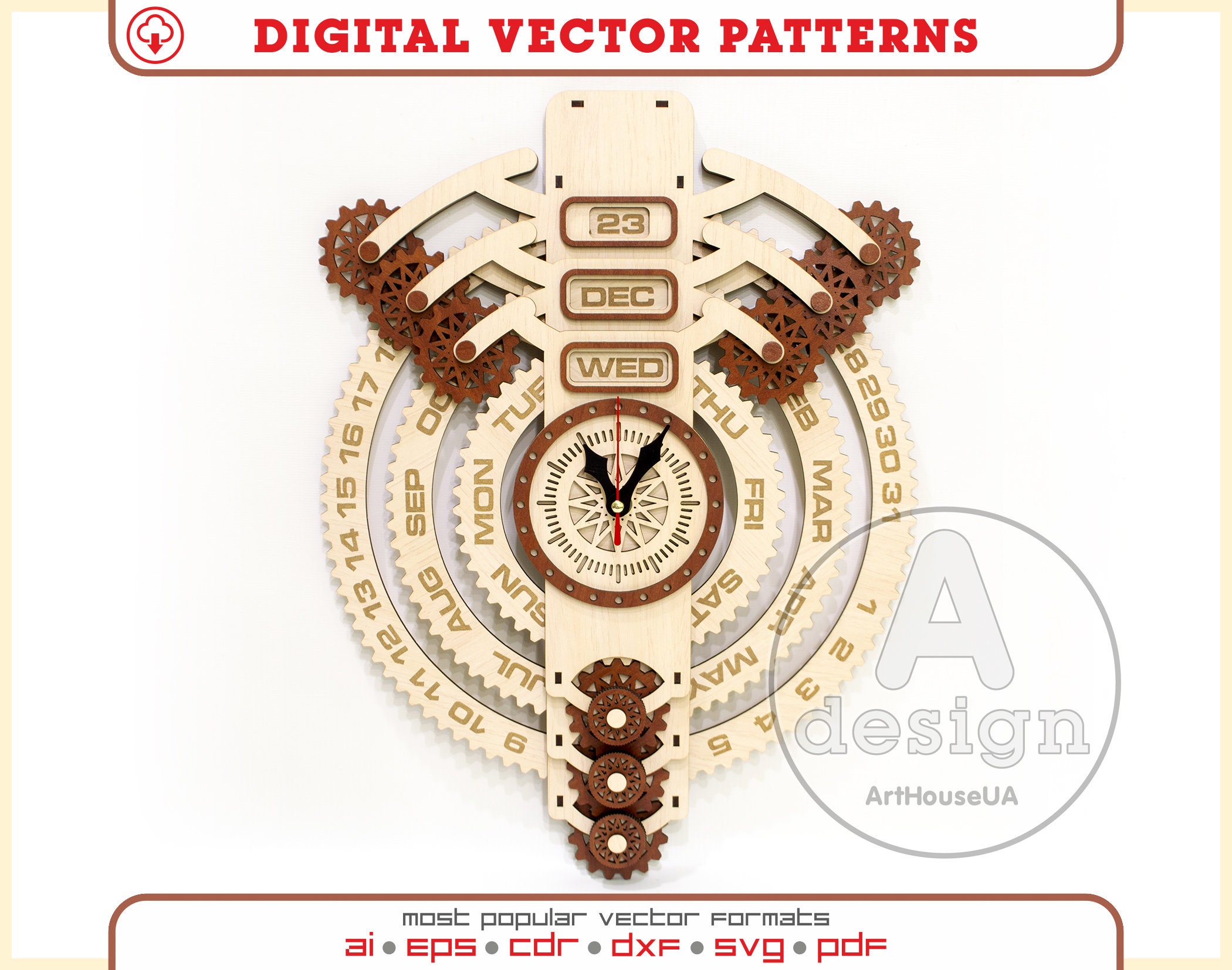 Perpetual Calendar Calendar Laser Cut Vector Plan Perpetual - Etsy ...