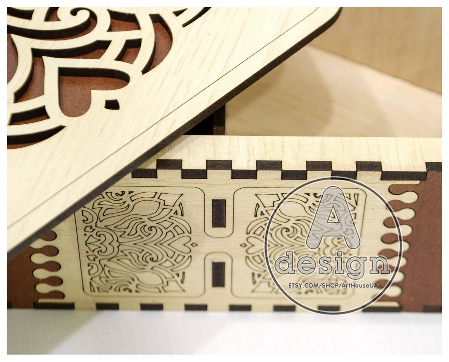 Wooden Box Gift Box Laser Cut Box Vector Plan Plywood Box - Etsy