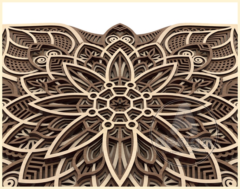 Mandala Laser Cut Vector File DXF Mandala Scroll Saw File | Etsy