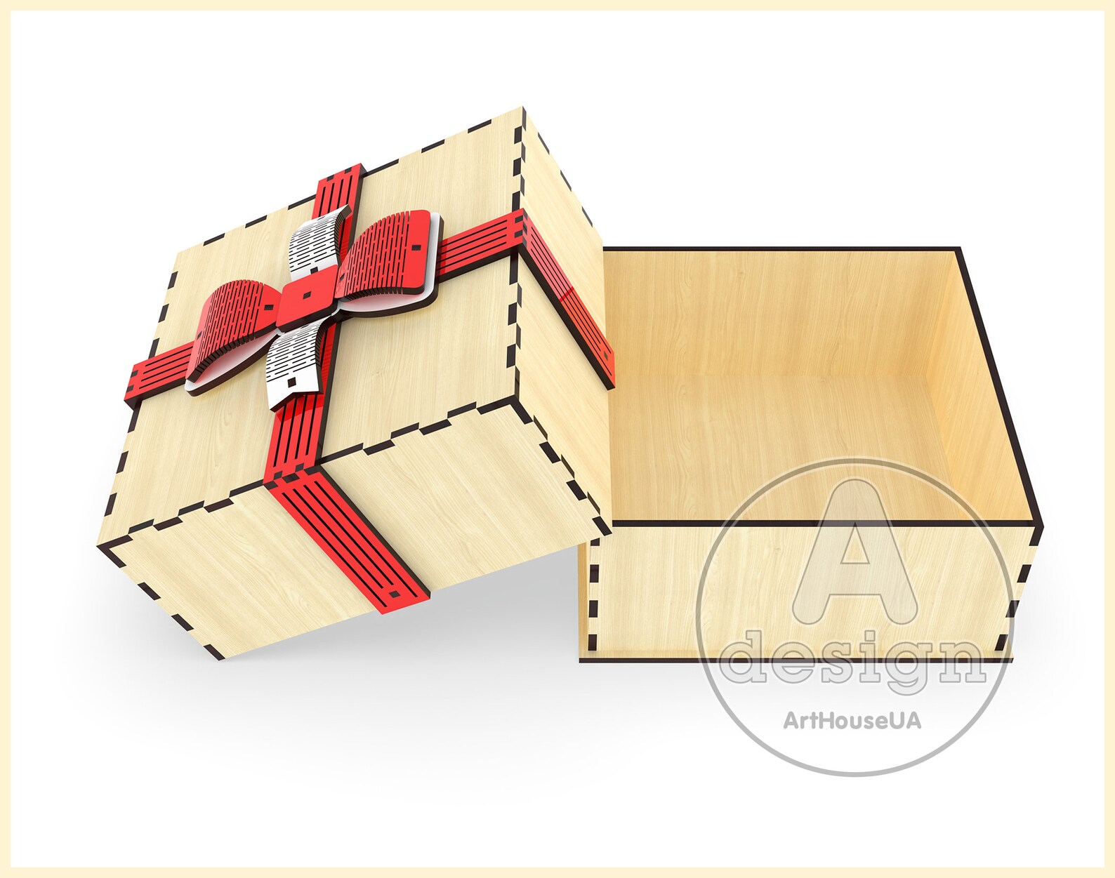 Gift Box Vector SVG File for Laser Cut Machines and Glowforge - Etsy