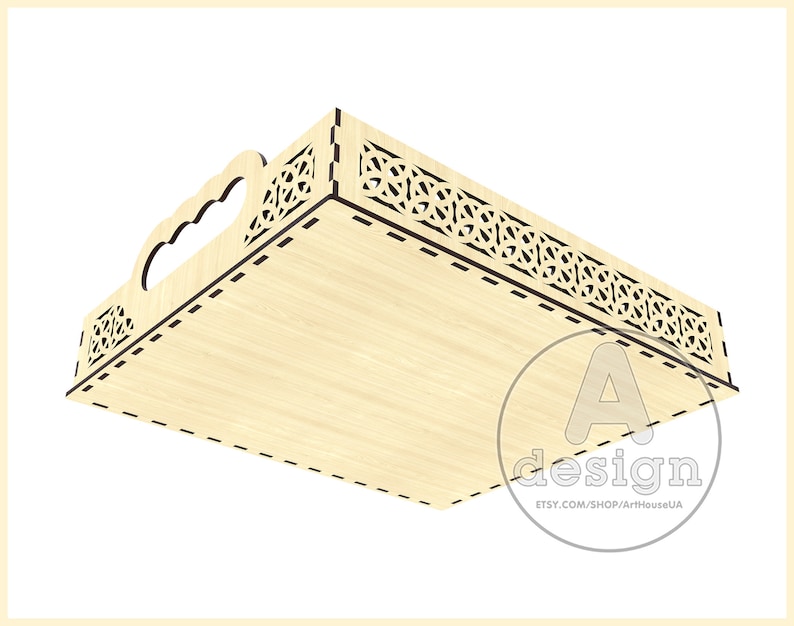 Vector File Tray for Laser Cut DXF Files for Laser Tray CNC | Etsy