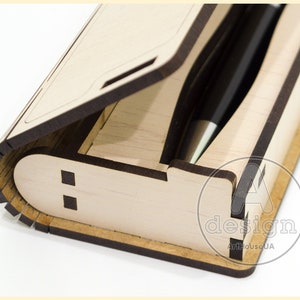 Pencil Case SVG Laser Cut File Wooden Pen Holder Box Storage Desk ...