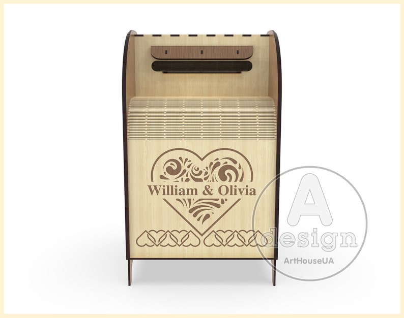 Wedding Card Post Box Vector SVG File Laser Cut and Glowforge - Etsy