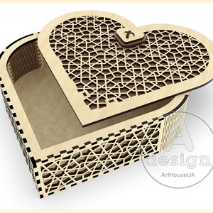 Wooden Box Vector, Gift Box Laser Cut, Plywood Box Laser Pattern, Candy ...