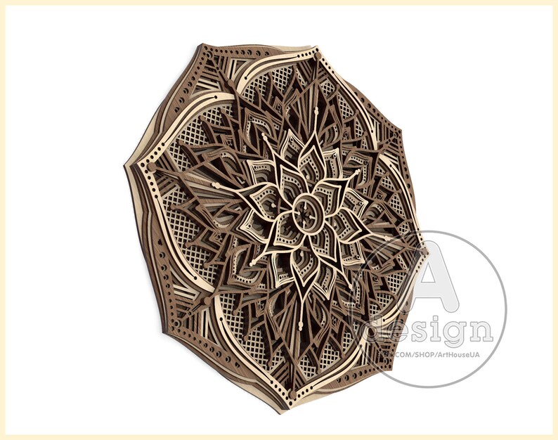 Mandala Laser Cut Vector File DXF Mandala Scroll Saw File - Etsy
