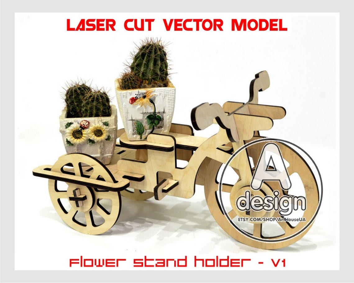 Wooden Cycle Rickshaw Flower Vase Holder Flower Pot Holder - Etsy