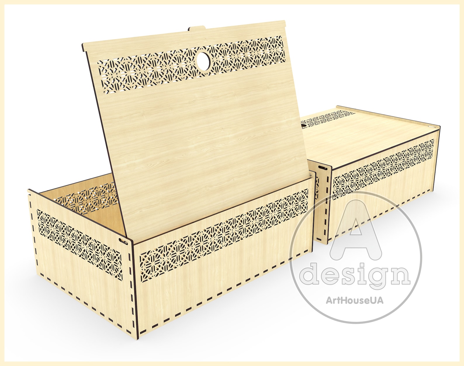 Jewelry box SVG vector for laser cut Unique box for threads | Etsy