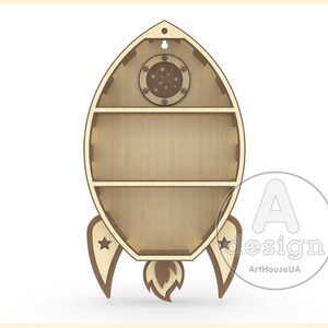 Rocket Shelf Vector, Phone Stand, Tablet Stand, Book Shelf Laser Cut ...