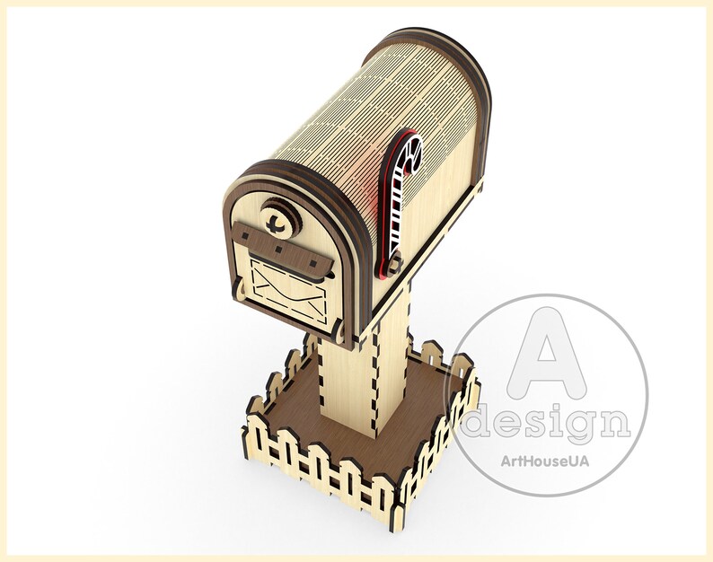 Letters to Santa Mailbox SVG File Laser Cutter Machines and - Etsy