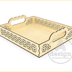 Vector File Tray for Laser Cut, DXF Files for Laser Tray, CNC Plan Tray ...