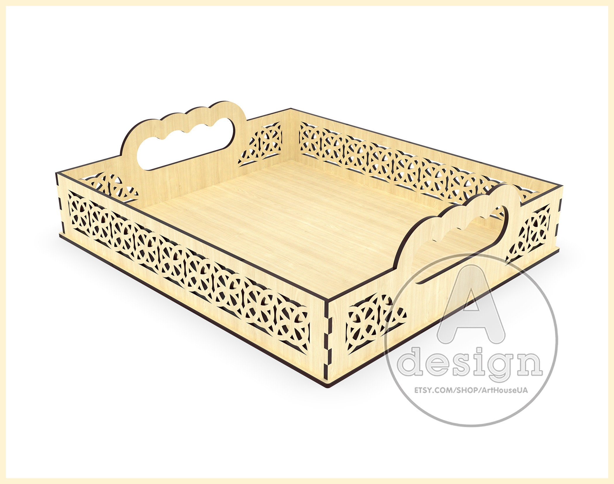 Vector file tray for laser cut DXF files for laser tray CNC | Etsy