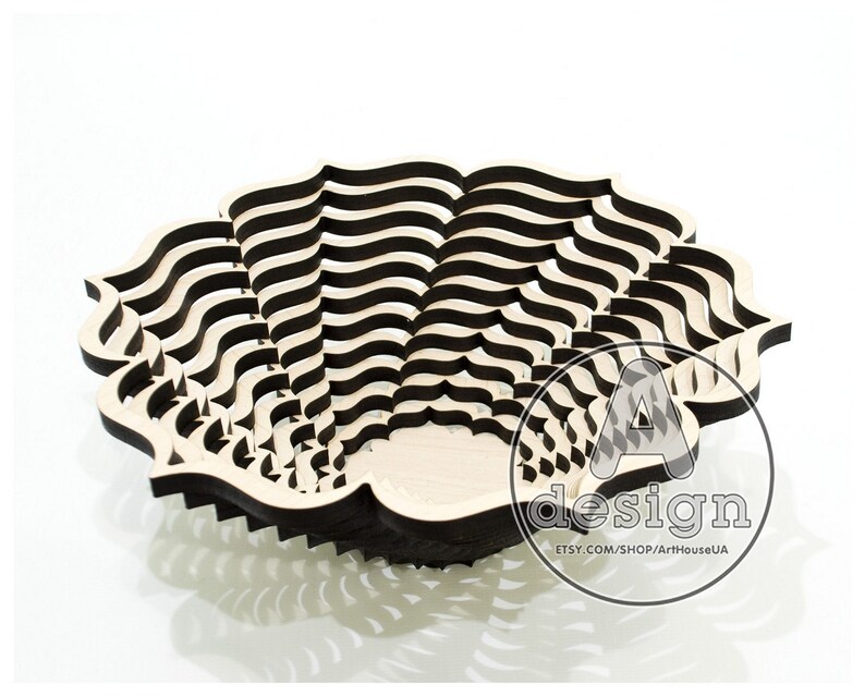 Bowl Laser Cut Vector File DXF Basket Vector Dish for Fruit - Etsy