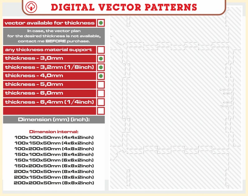 9 Different Sizes Boxes Look Like Book Vector File for Laser - Etsy