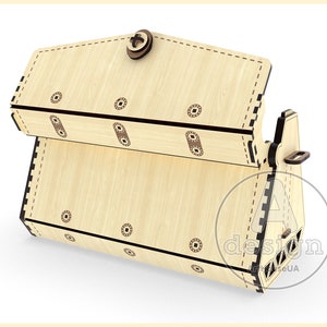 Wood Purse Vector File for Laser Cut Ready SVG, Handbag Vector File ...