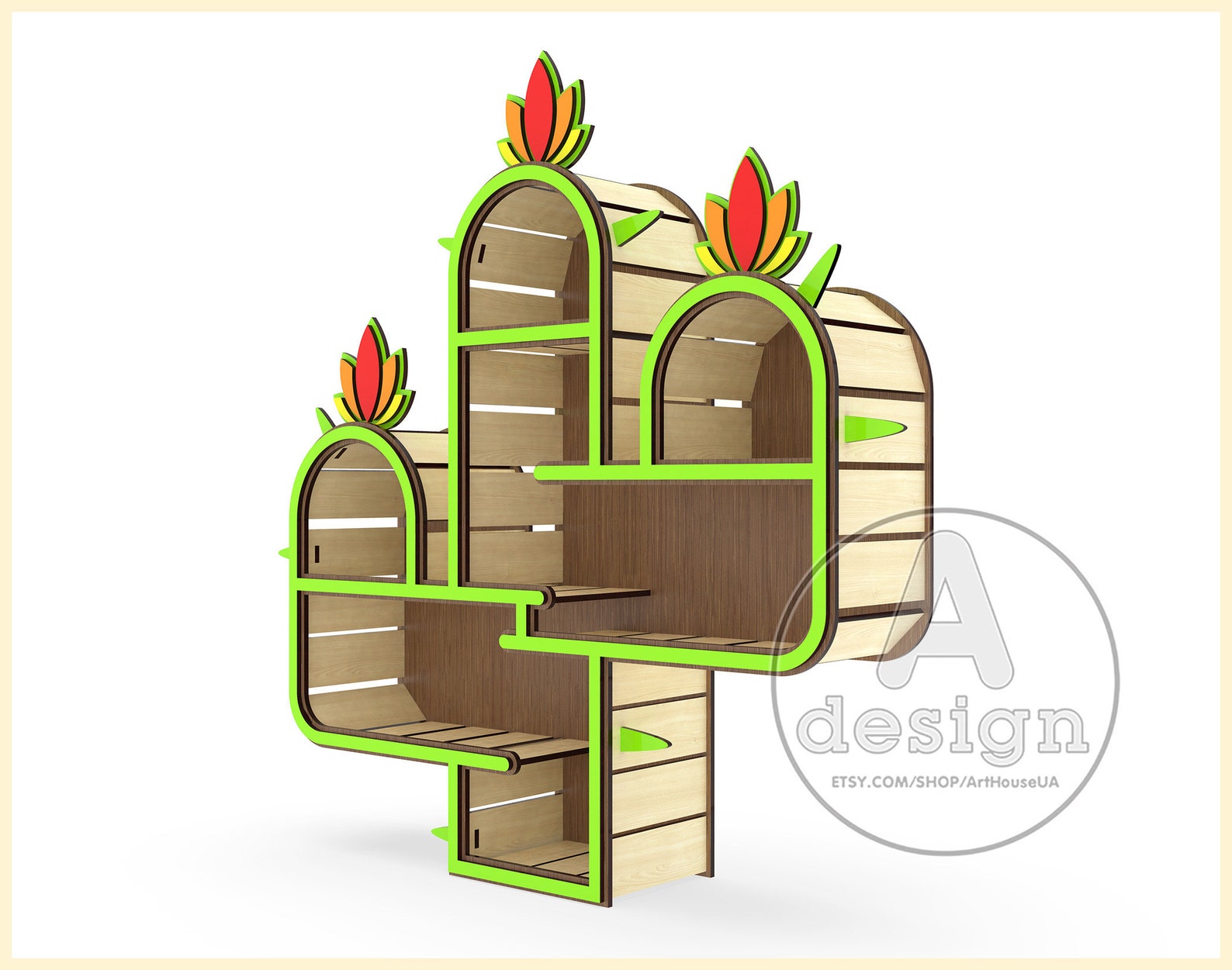 Cactus shelf vector Phone stand Tablet stand Book shelf | Etsy