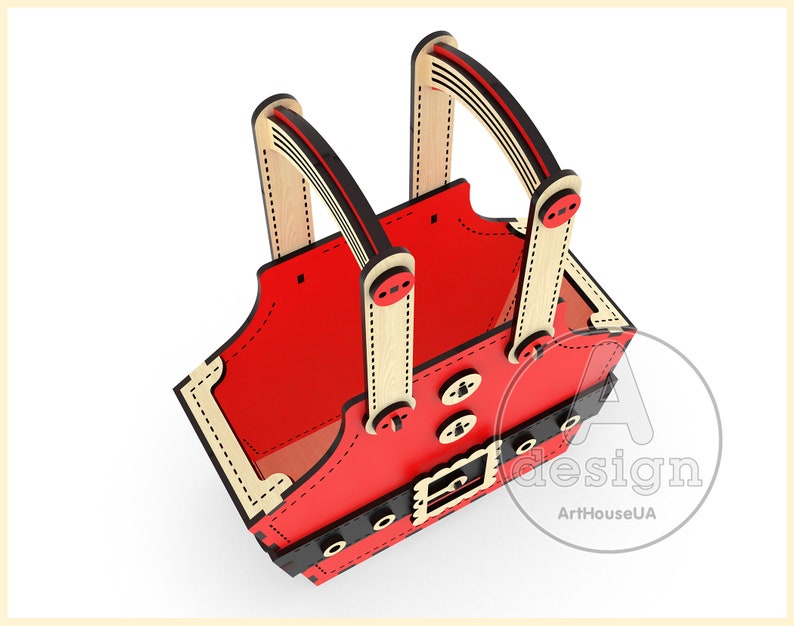 Santa Claus Pants Christmas Gift Bag SVG Vector File Laser Cutter and ...